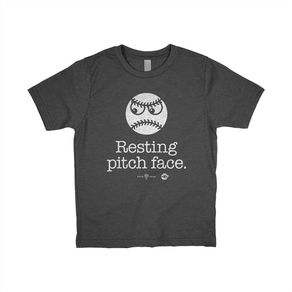 Resting Pitch Face Youth Shirt | RotoWear x Pitching Ninja Baseball