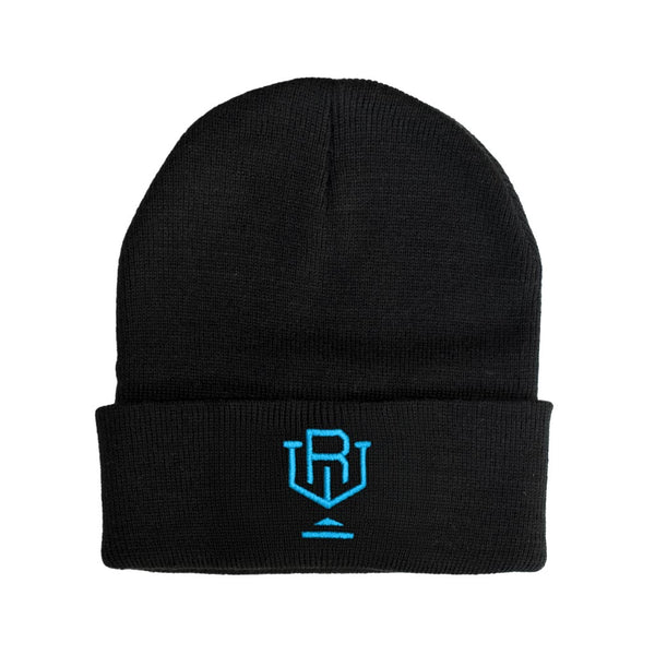 RotoWear Icon Beanie (Black x Electric Blue) | RotoWear