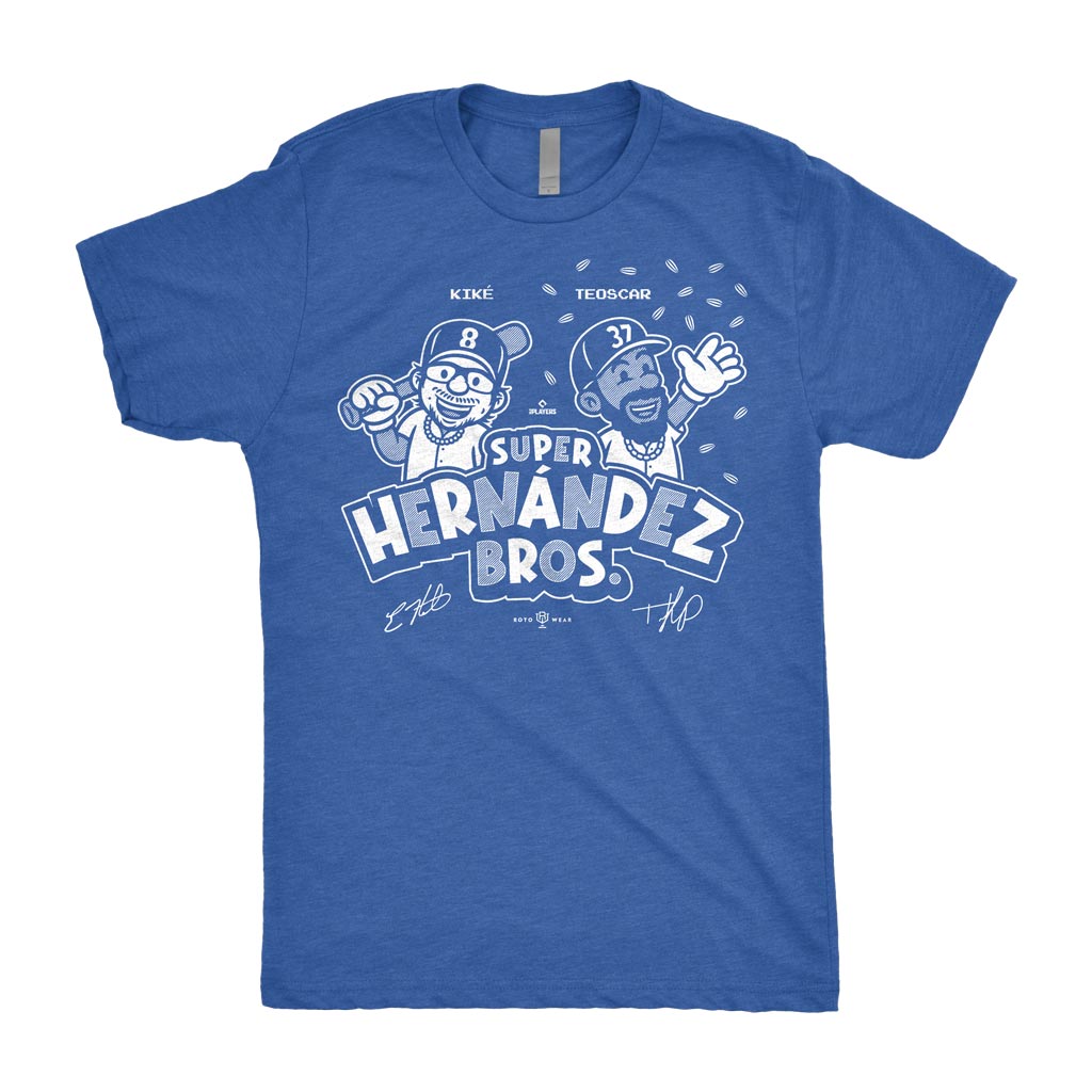 Super Hernández Bros Shirt | Kiké Teoscar Los Angeles Baseball MLBPA ...