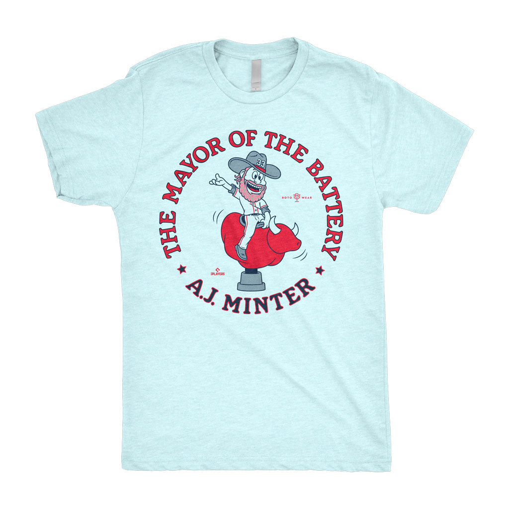 The Mayor Of The Battery Shirt | AJ Minter Atlanta Baseball MLBPA ...