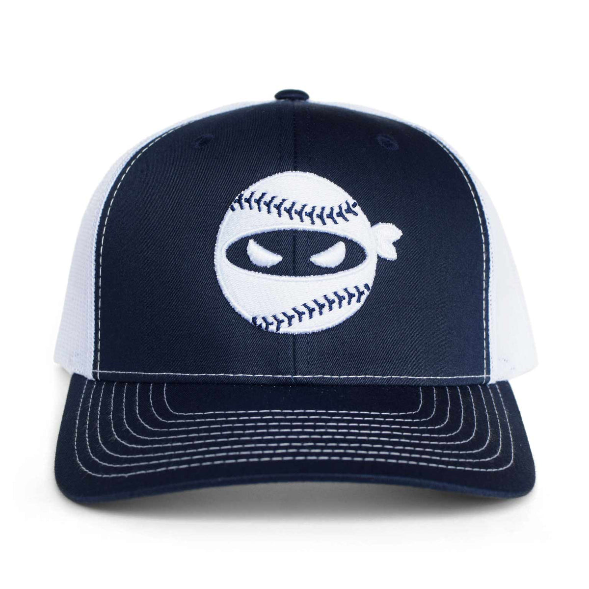 Pitching Ninja Trucker Hat (Navy x White) - RotoWear