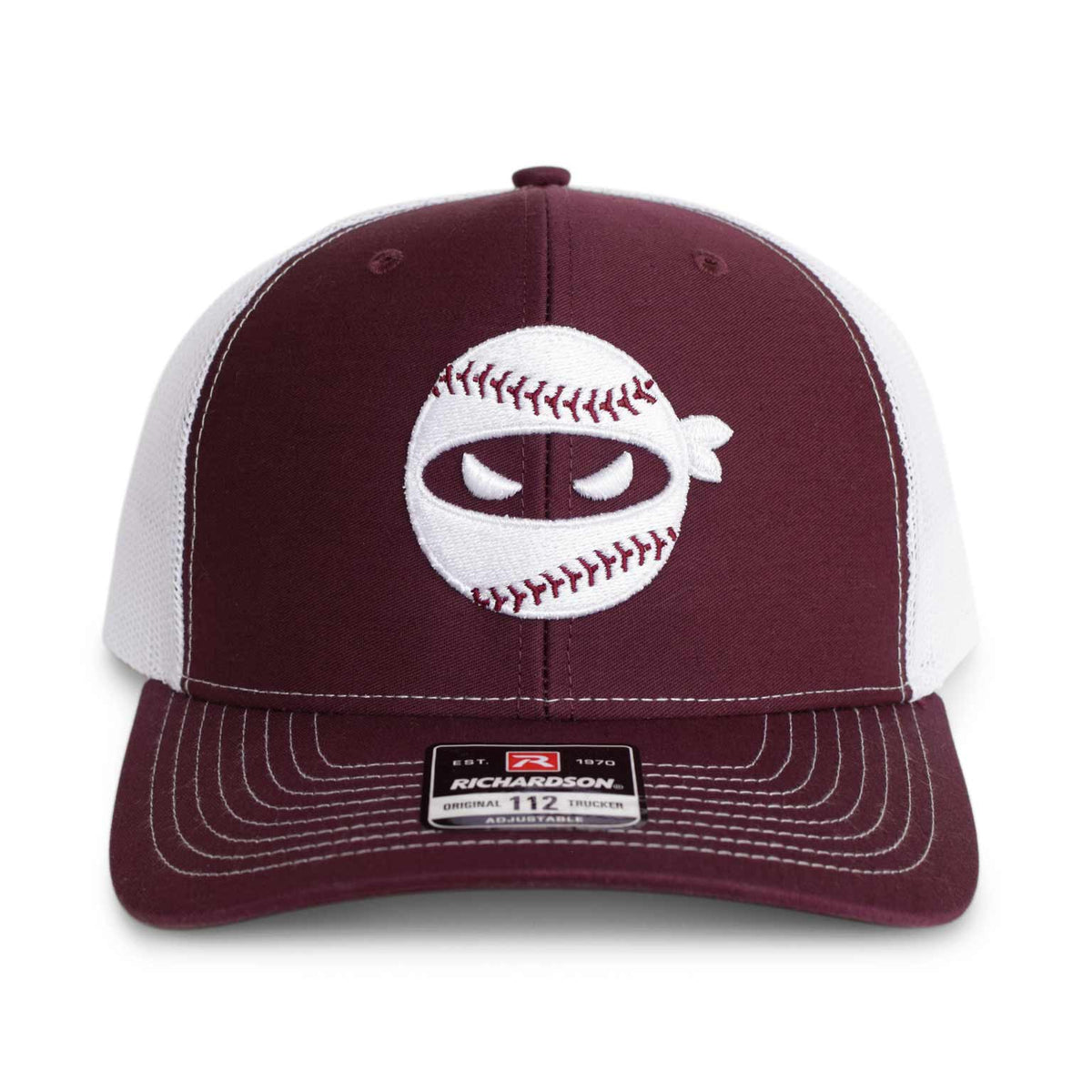 Pitching Ninja Trucker Hat (True Maroon Edition) | RotoWear Cap